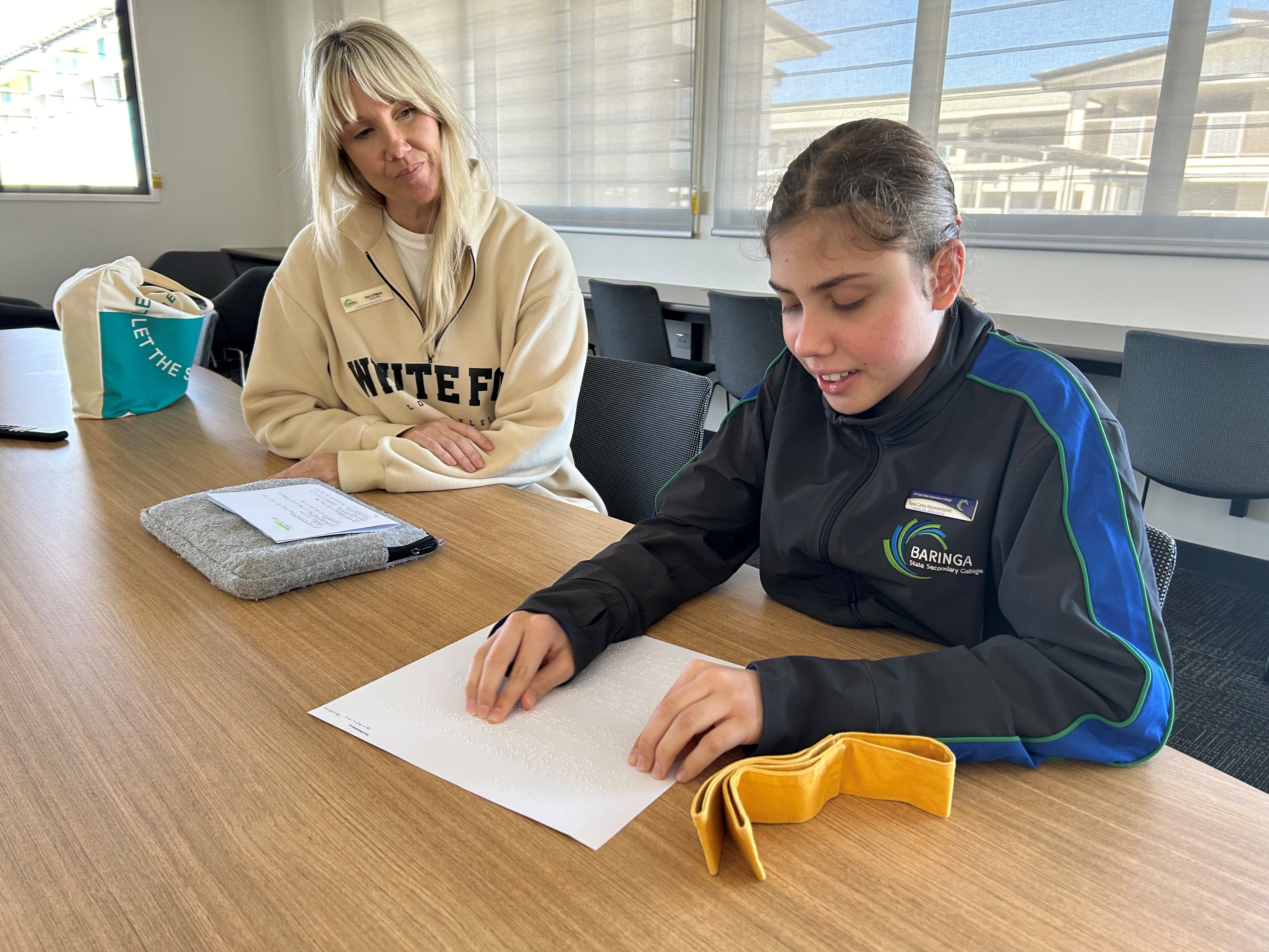 Baringa State Secondary College staff learn braille for blind student ...