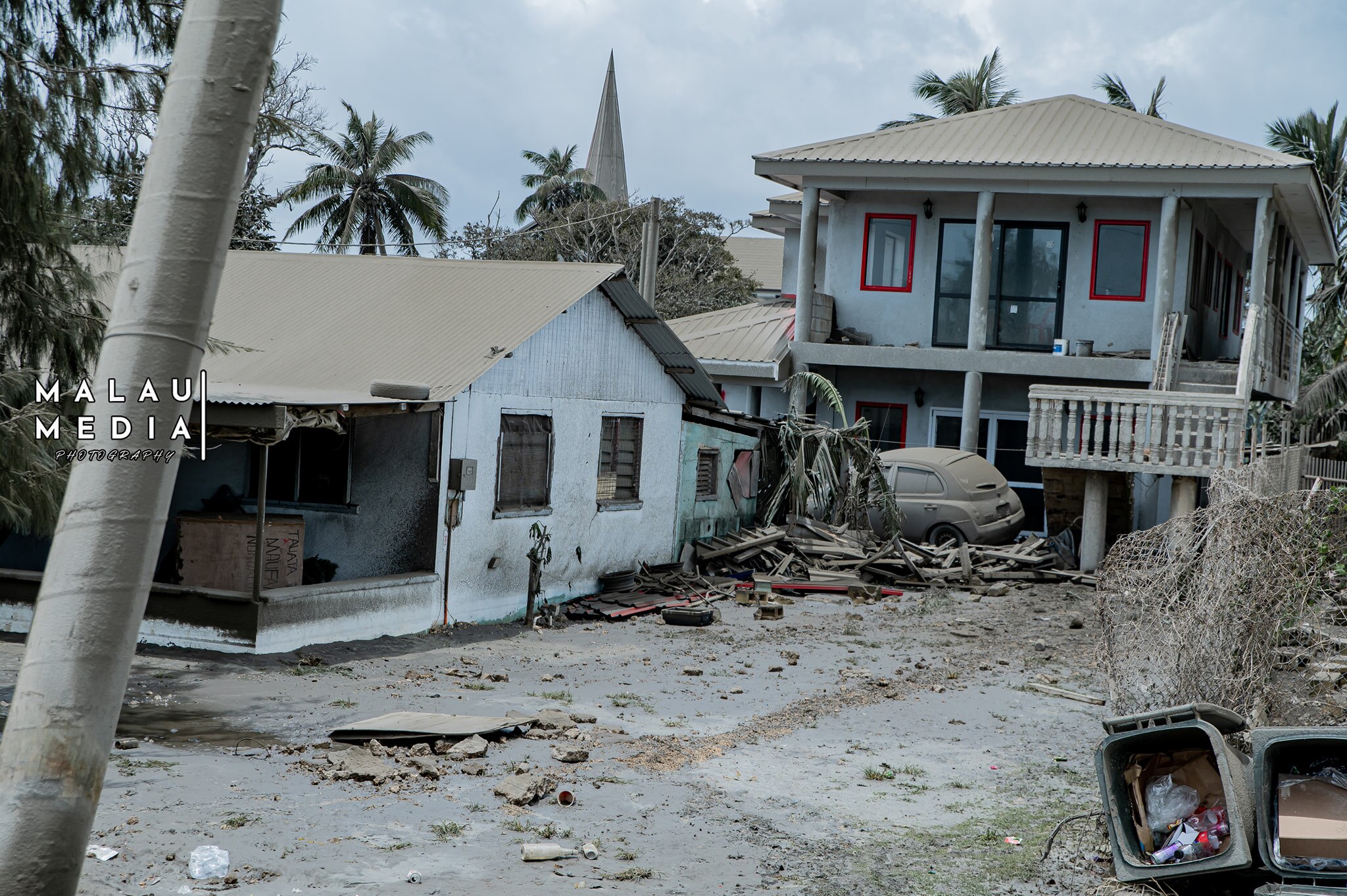 The aftermath of Tonga's volcanic eruption and tsunami captured by ...