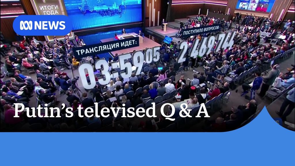 Russian President Vladimir Putin holds 4-hour televised Q&A session ...