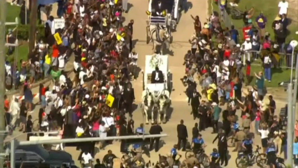 George Floyd's funeral procession through Houston - ABC News