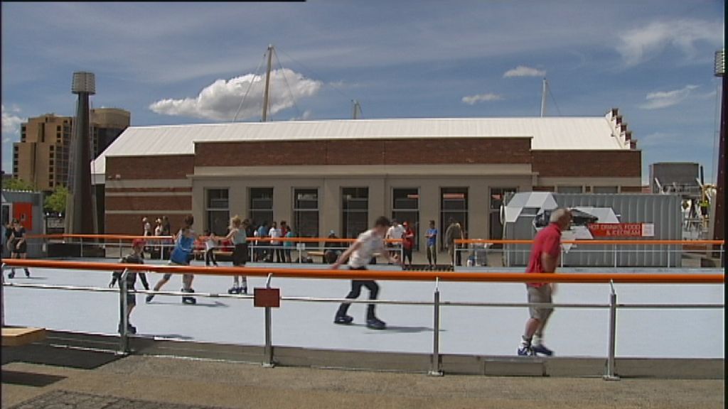 Skate rink opens - ABC News