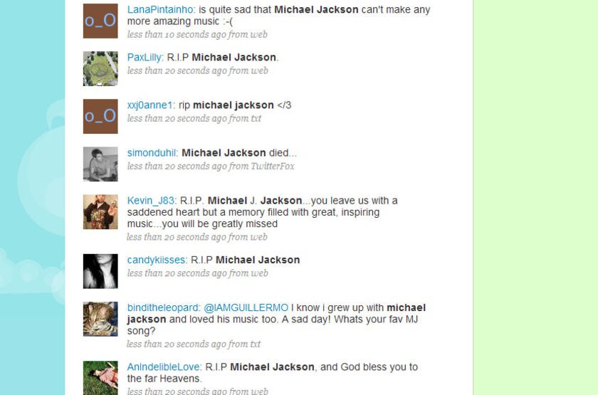 Twitter tears for Michael Jackson - ABC News