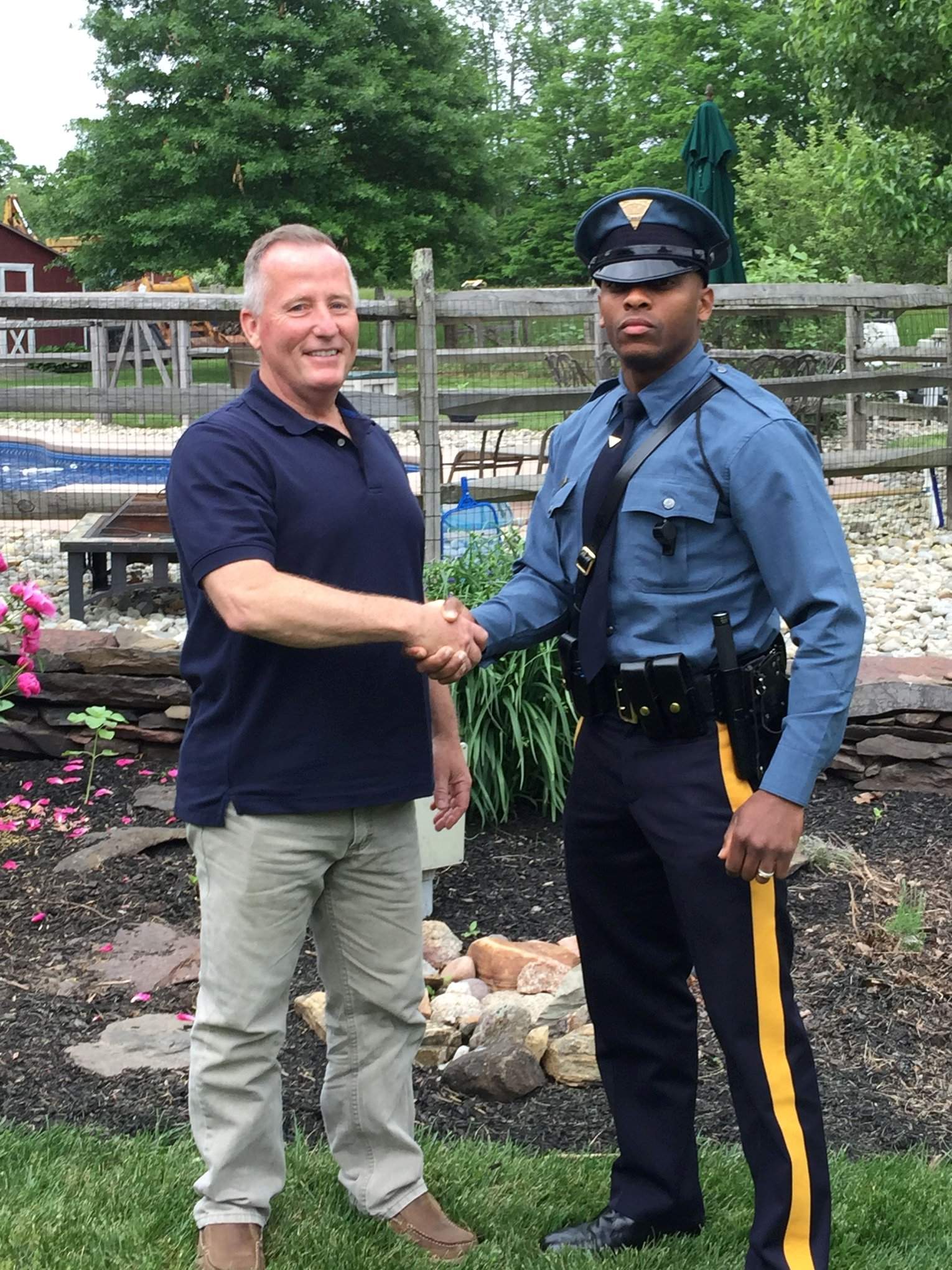 US trooper stops retired police officer who delivered him 27 years ago ...