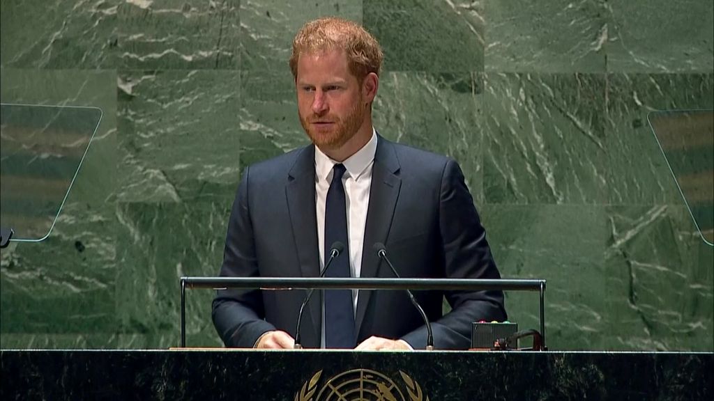 Prince Harry addresses UN during time of "uncertainty and division ...