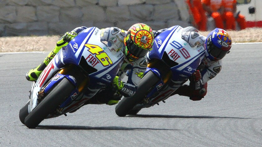 Rossi corners team-mate in Catalunya thriller - ABC News