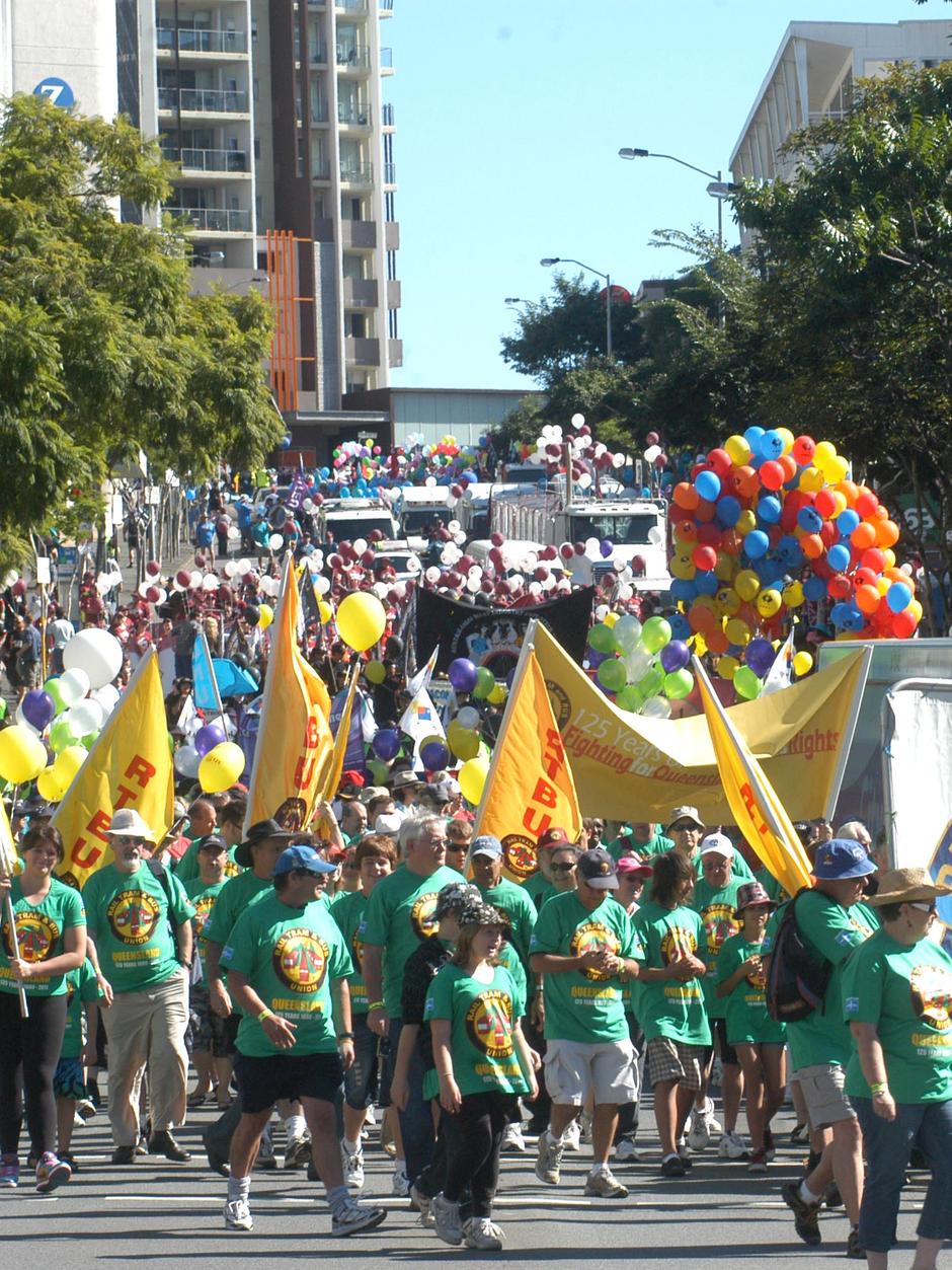 Thousands march for Labour Day across Queensland - ABC News