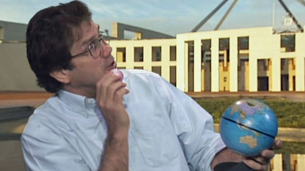 Dr Charles Lineweaver demonstrates what happens when the Moon turns ...