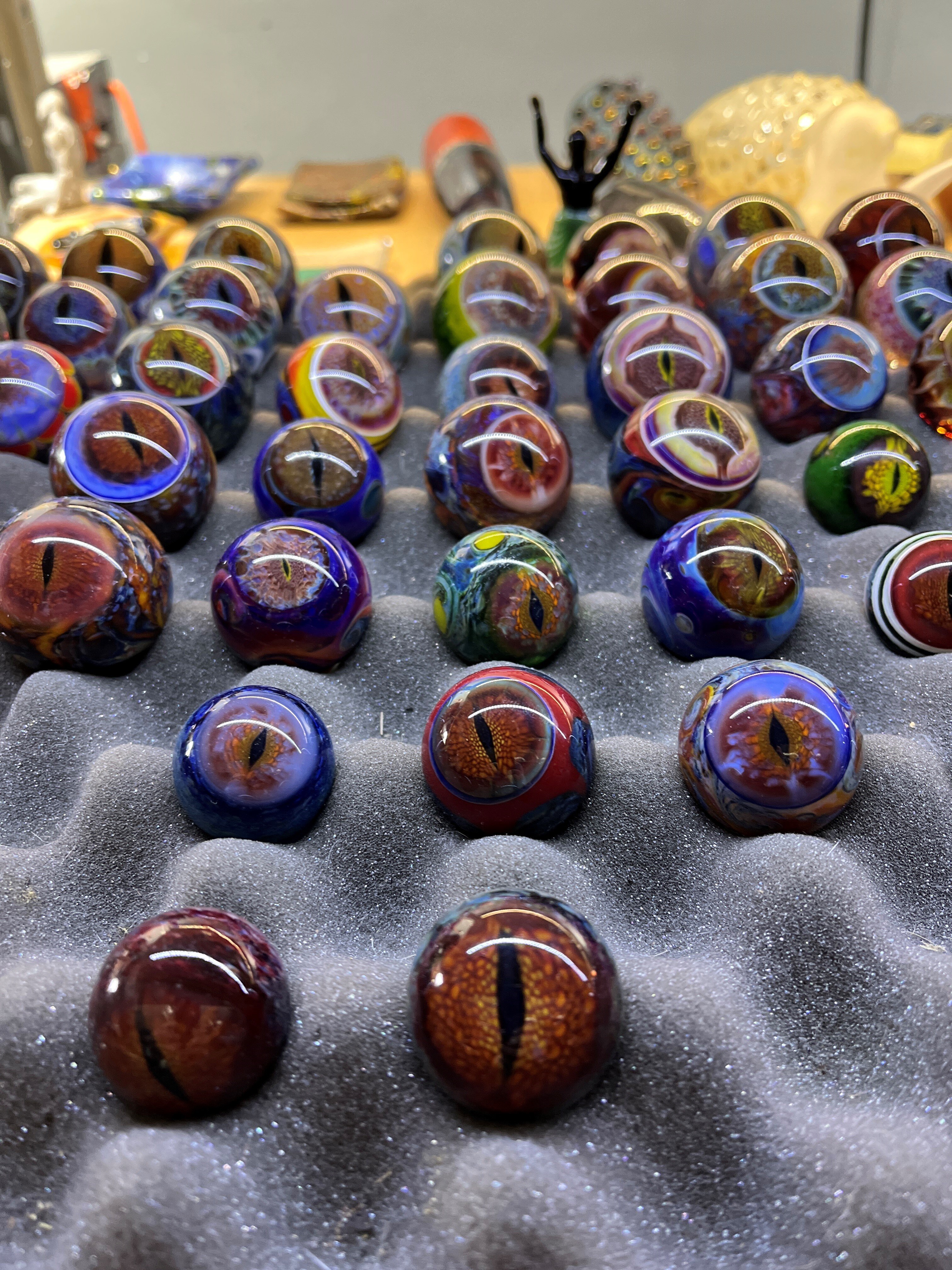 Tasmanian glassmaker's Dragon Eye marble a collector's item in US - ABC ...