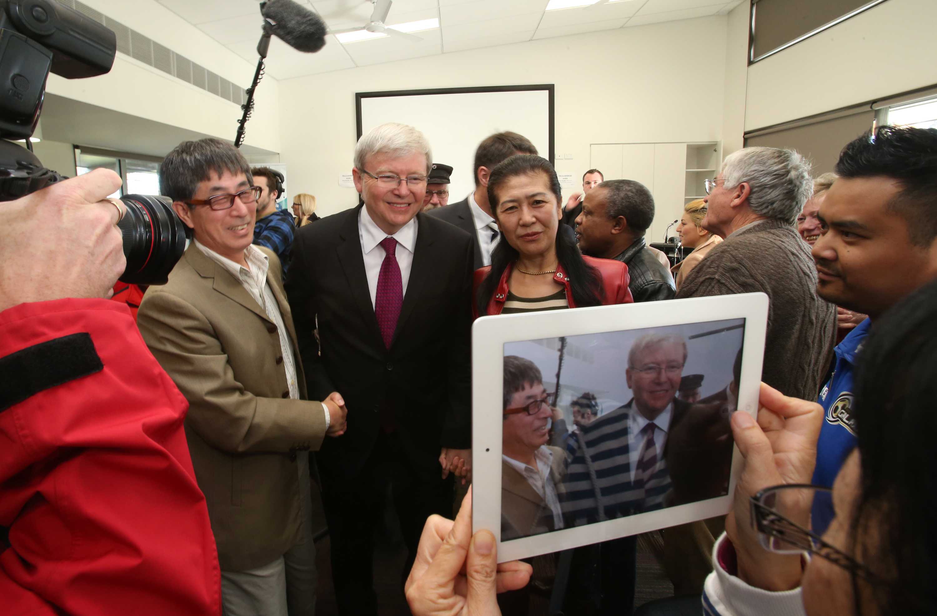 Rudd hits campaign trail with 99 days to go: Bill Shorten says ...