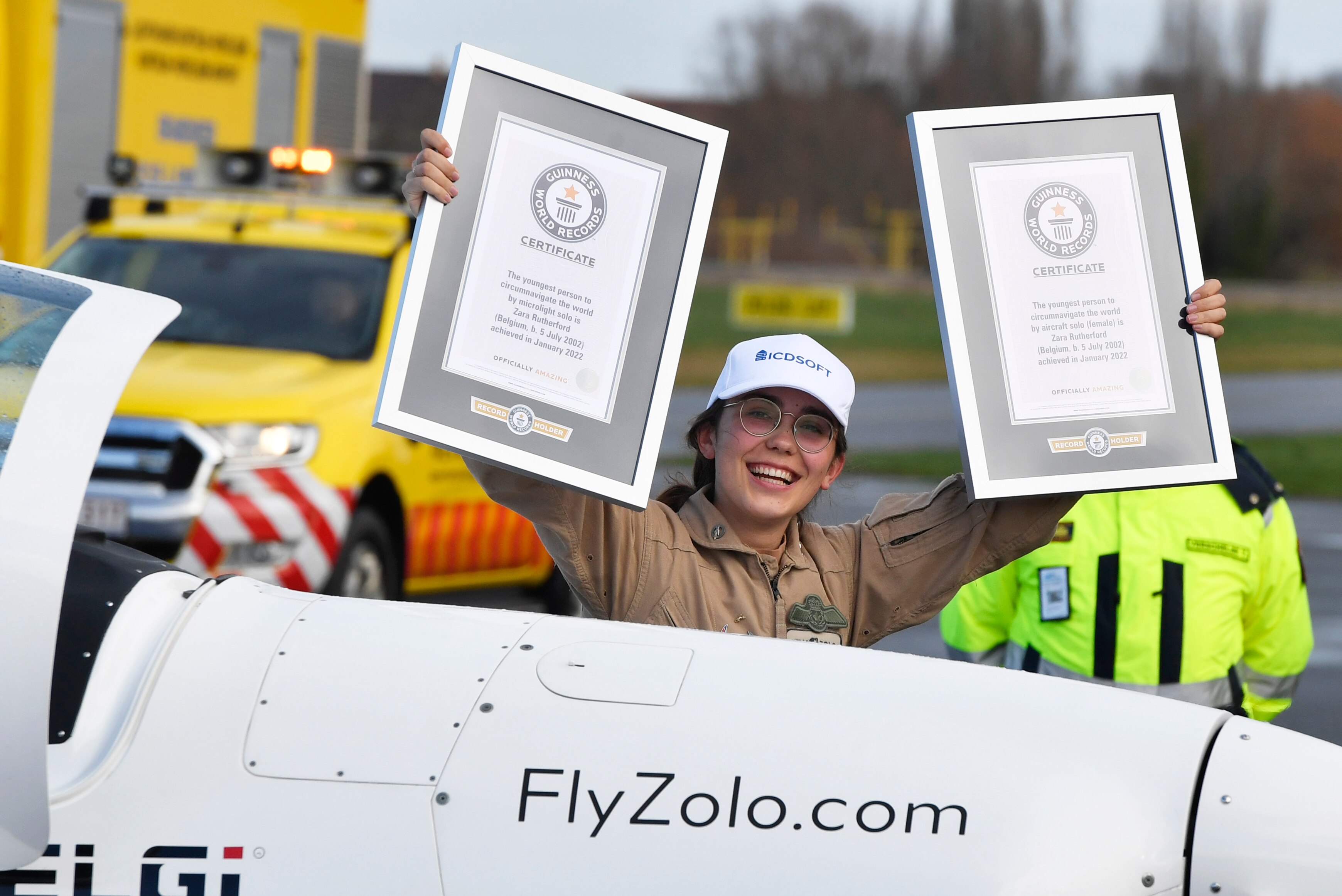 British-Belgian teenager Zara Rutherford becomes youngest woman to fly ...