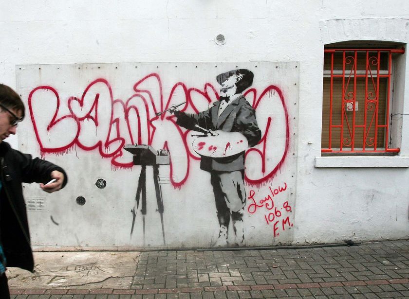 Banksy graffiti wall auctioned online - ABC News