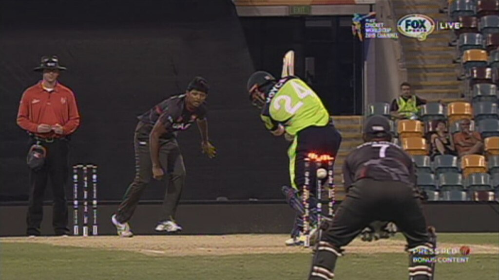 Ireland's Ed Joyce gets lucky against the United Arab Emirates at the ...