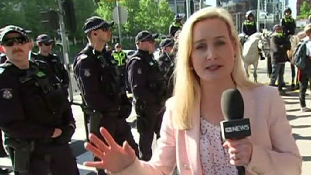 Stephanie Ferrier reports from protests outside Melbourne mining ...