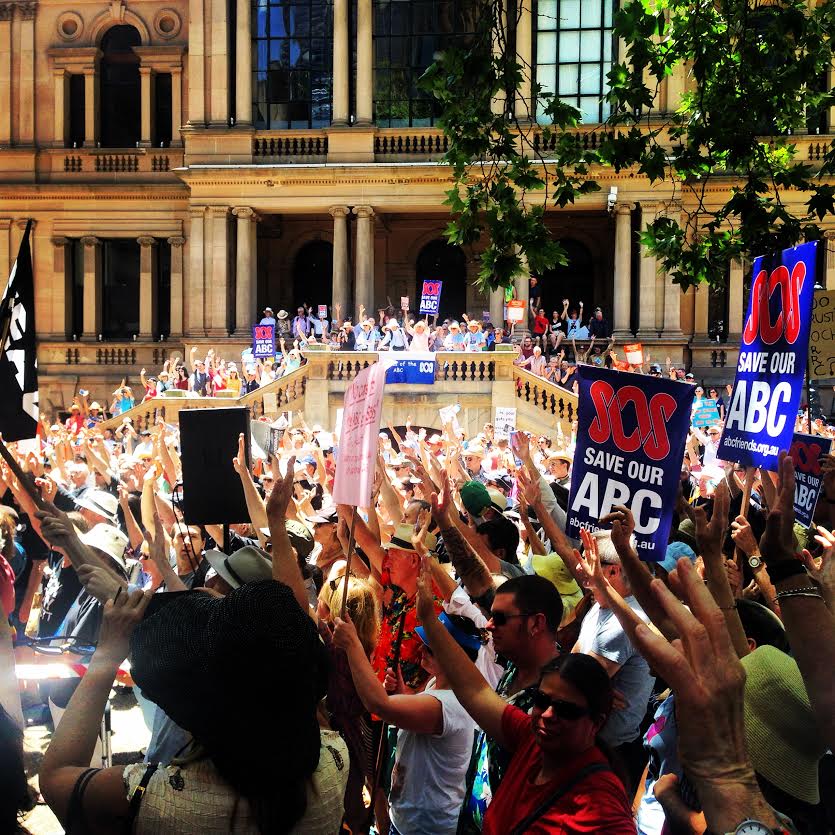 Thousands of Sydney protesters rally against ABC funding cuts - ABC News