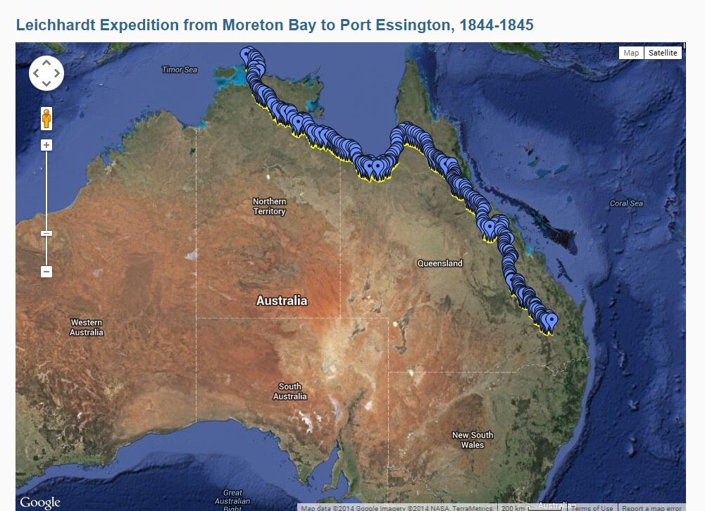 Interactive map sheds new light on Ludwig Leichhardt expedition - ABC News