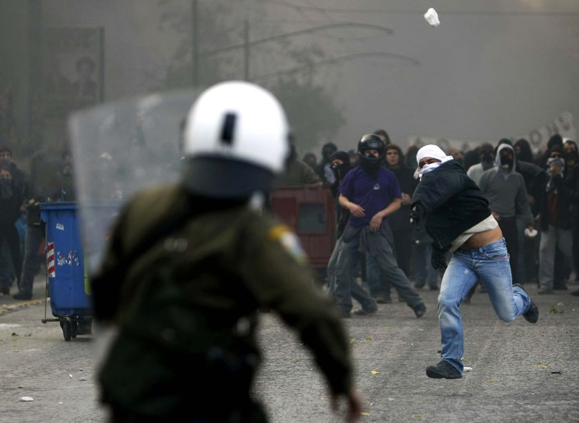 Police fire tear gas as thousands riot in Greece - ABC News