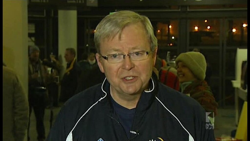 Rudd denies feud with Gillard - ABC News