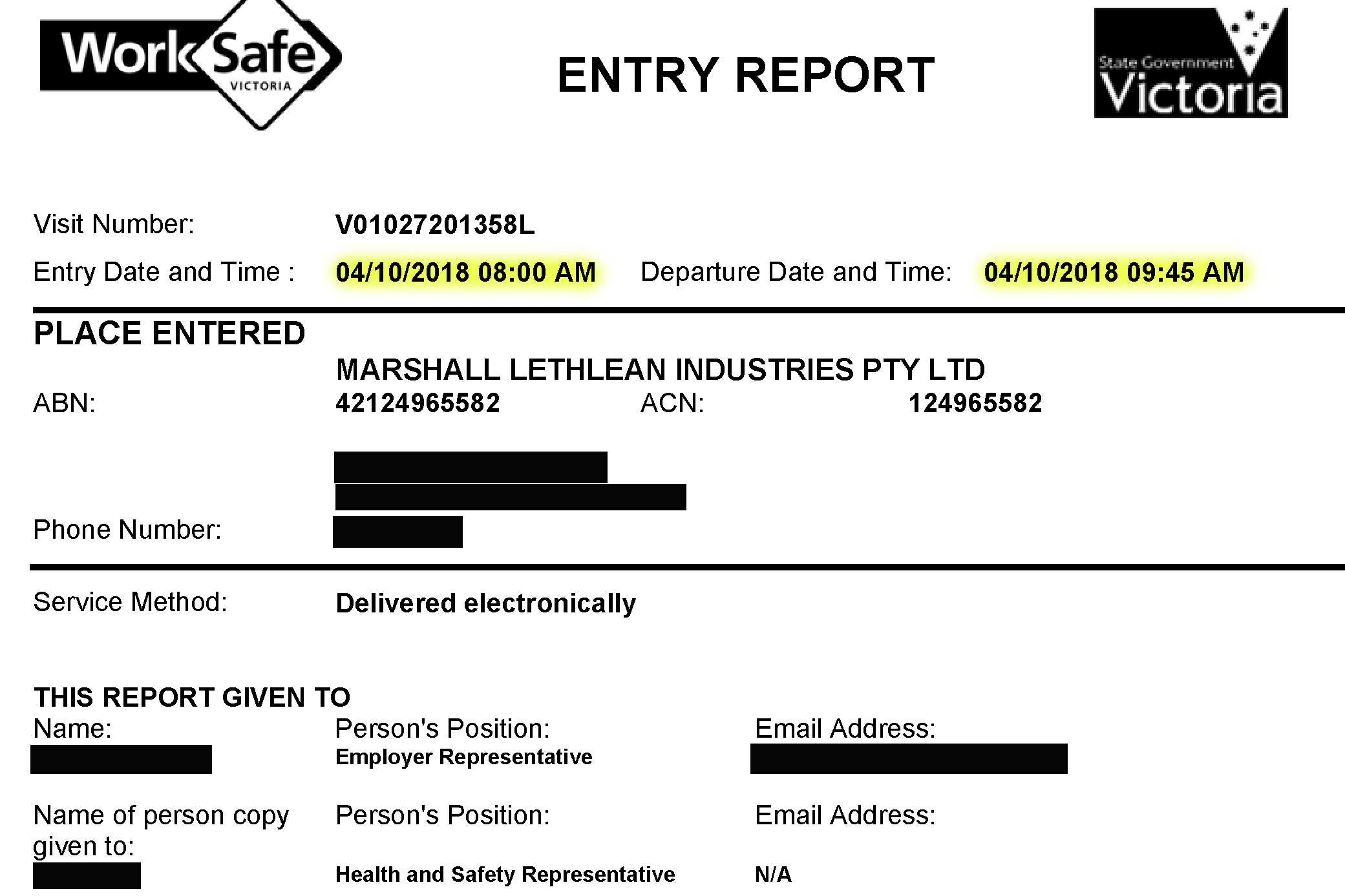 Worksafe inspector was inside Marshall Lethlean factory on morning Ai ...