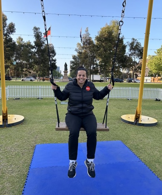 Giant Victoria Square well-being swing causes Bobby to squeal - ABC listen