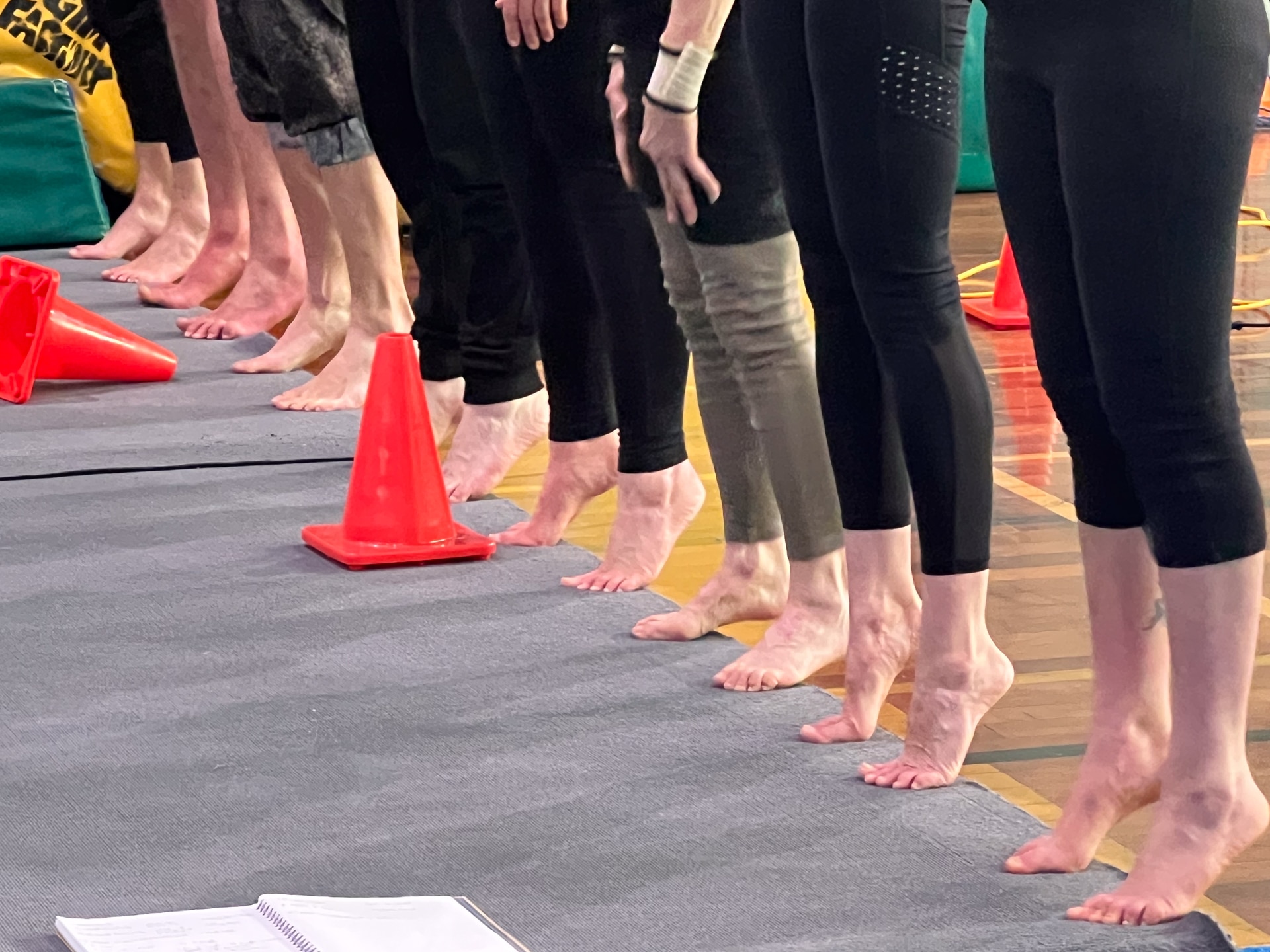 Adults keeping fit through circus skills like aerial and acrobalance ...