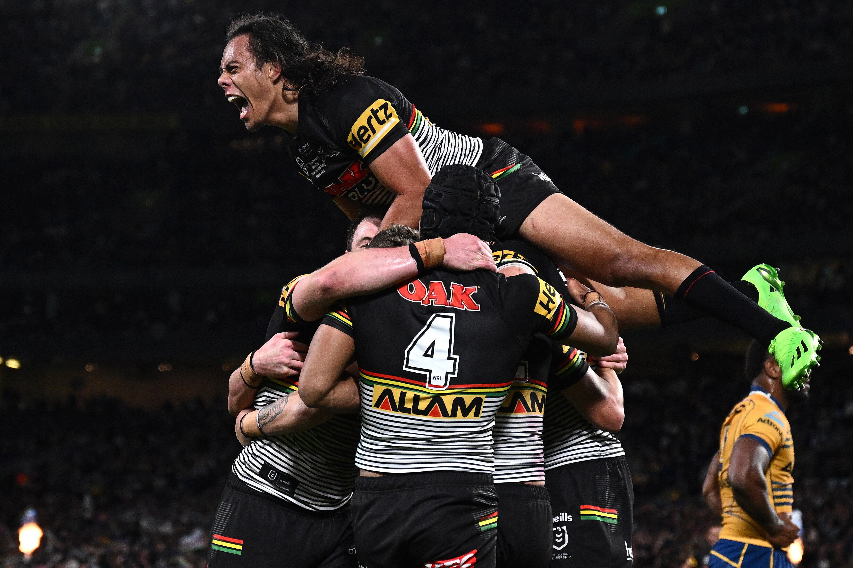 Penrith fans celebrate after second consecutive NRL grand final win by ...