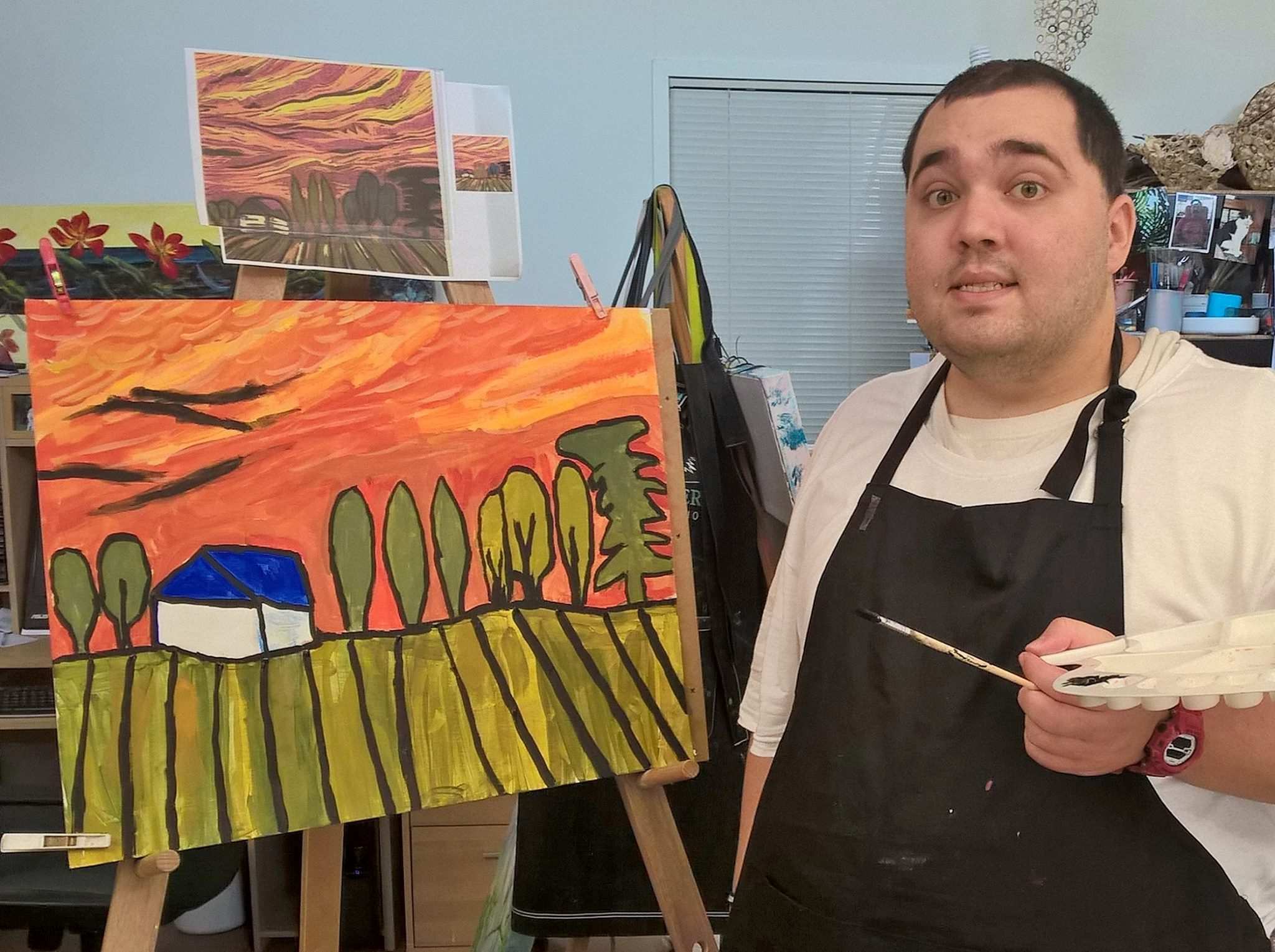 Pilbara autistic artist finds passion in painting - ABC News