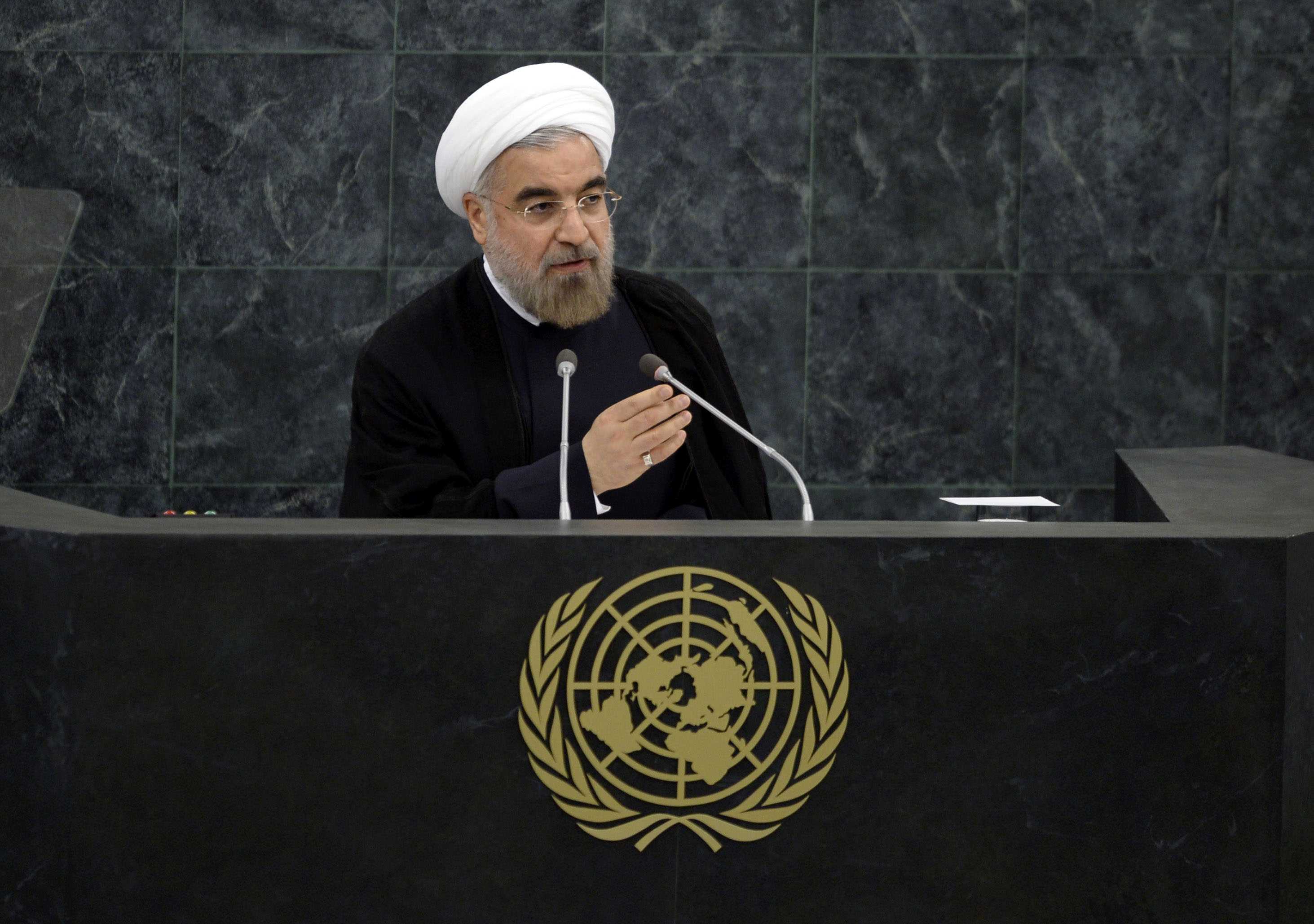 Hassan Rouhani tells UN there is no place for nuclear weapons in Iran ...