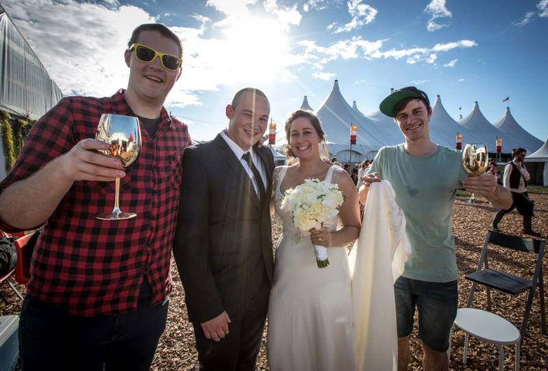 Reuniting with the couple we helped marry at Splendour 10 years ago ...