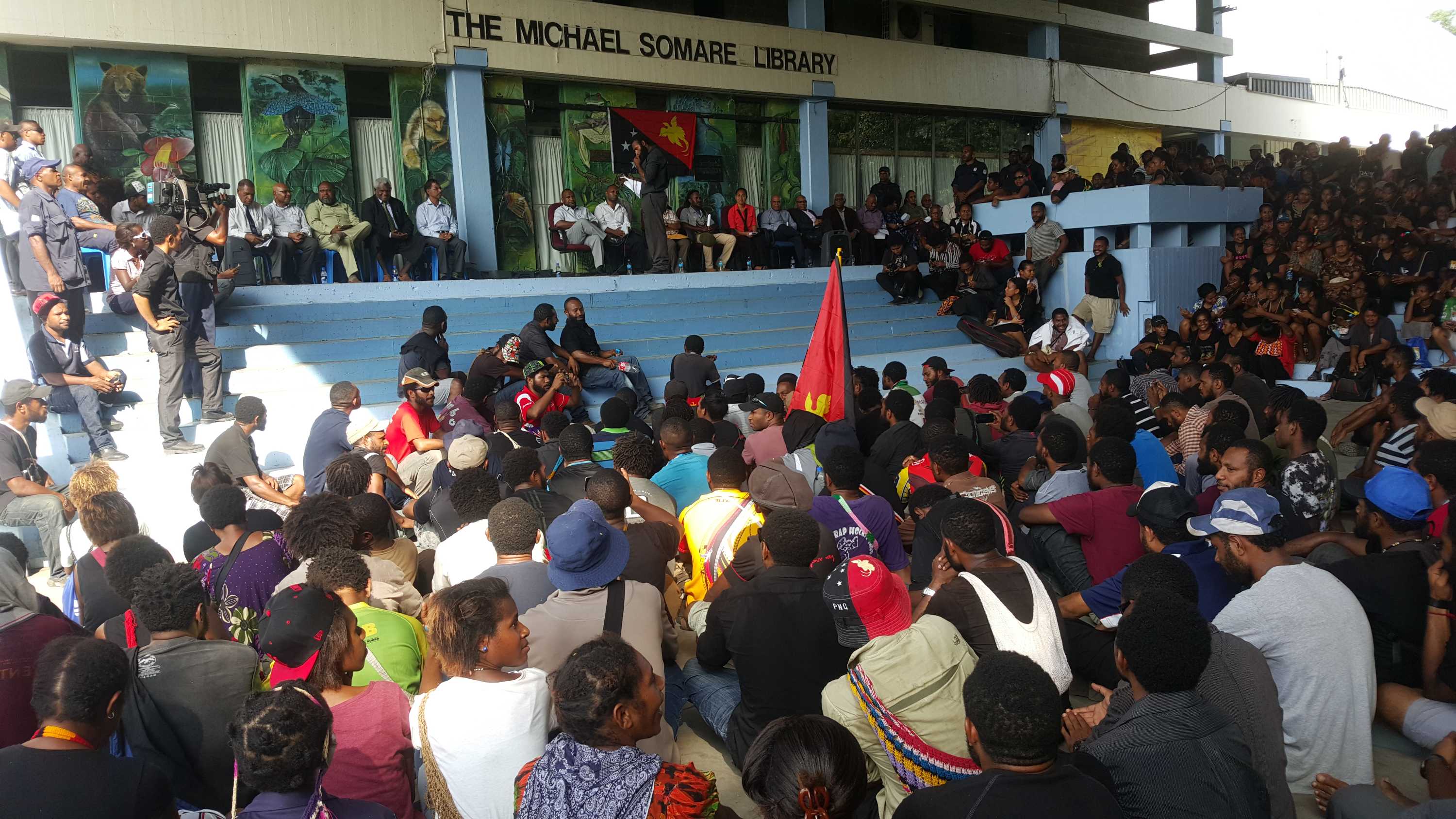 PNG university students protest against government interference in ...