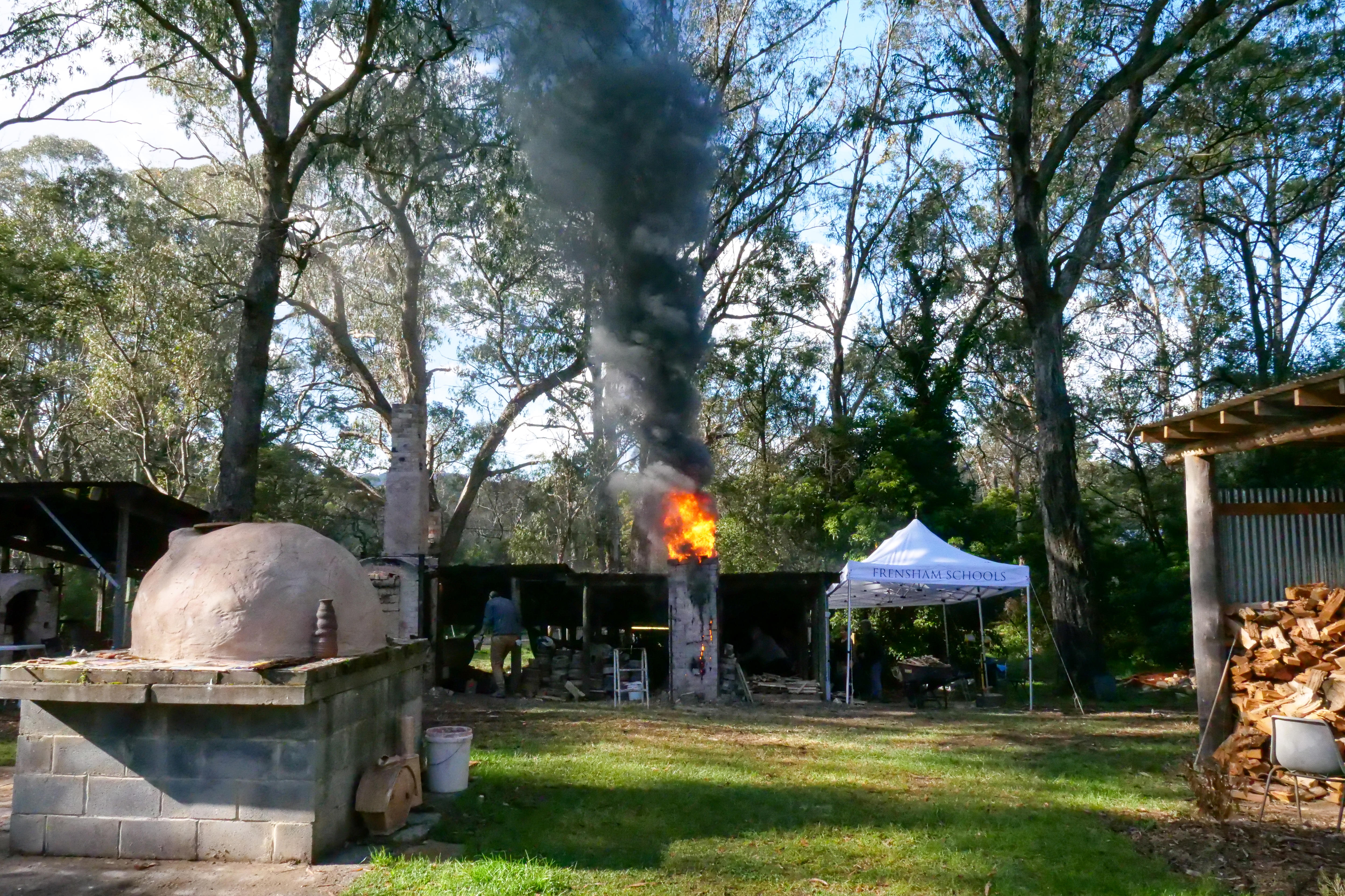 Potters fire up anagama kiln at Sturt to watch fire dance, creating 'a ...