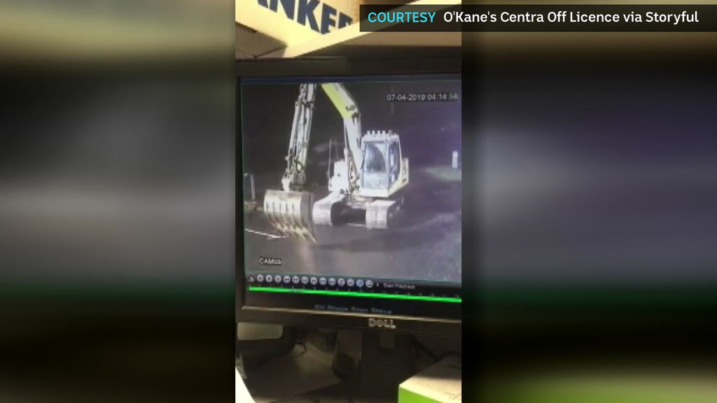 Thief uses stolen digger to rip ATM from a wall - ABC News