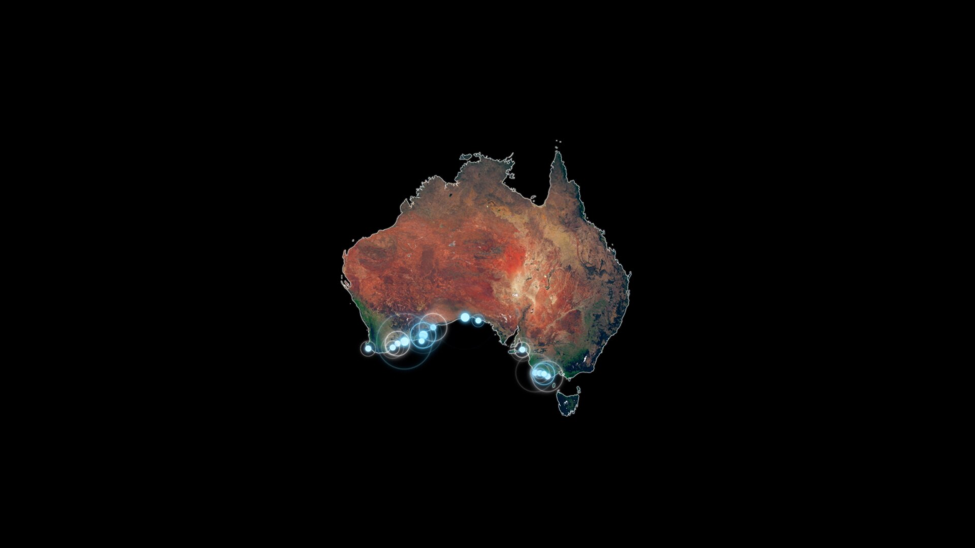 Map of Southern Right Whale migration across Australia's south coast ...