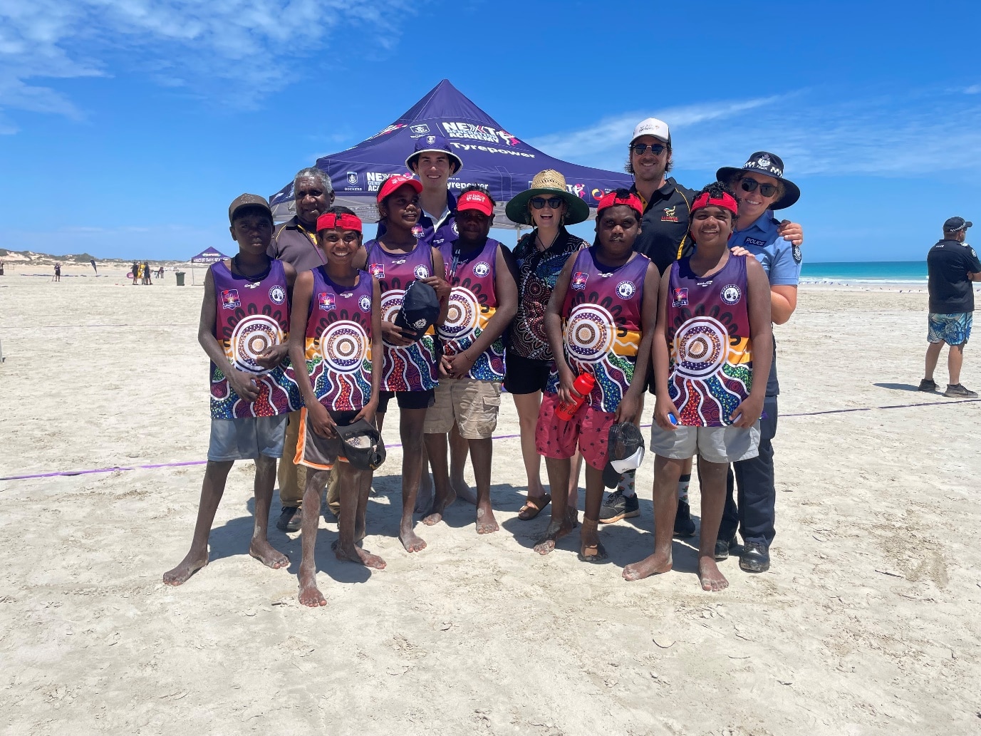 AFL comes to Broome's Cable Beach as Kimberley school children ...