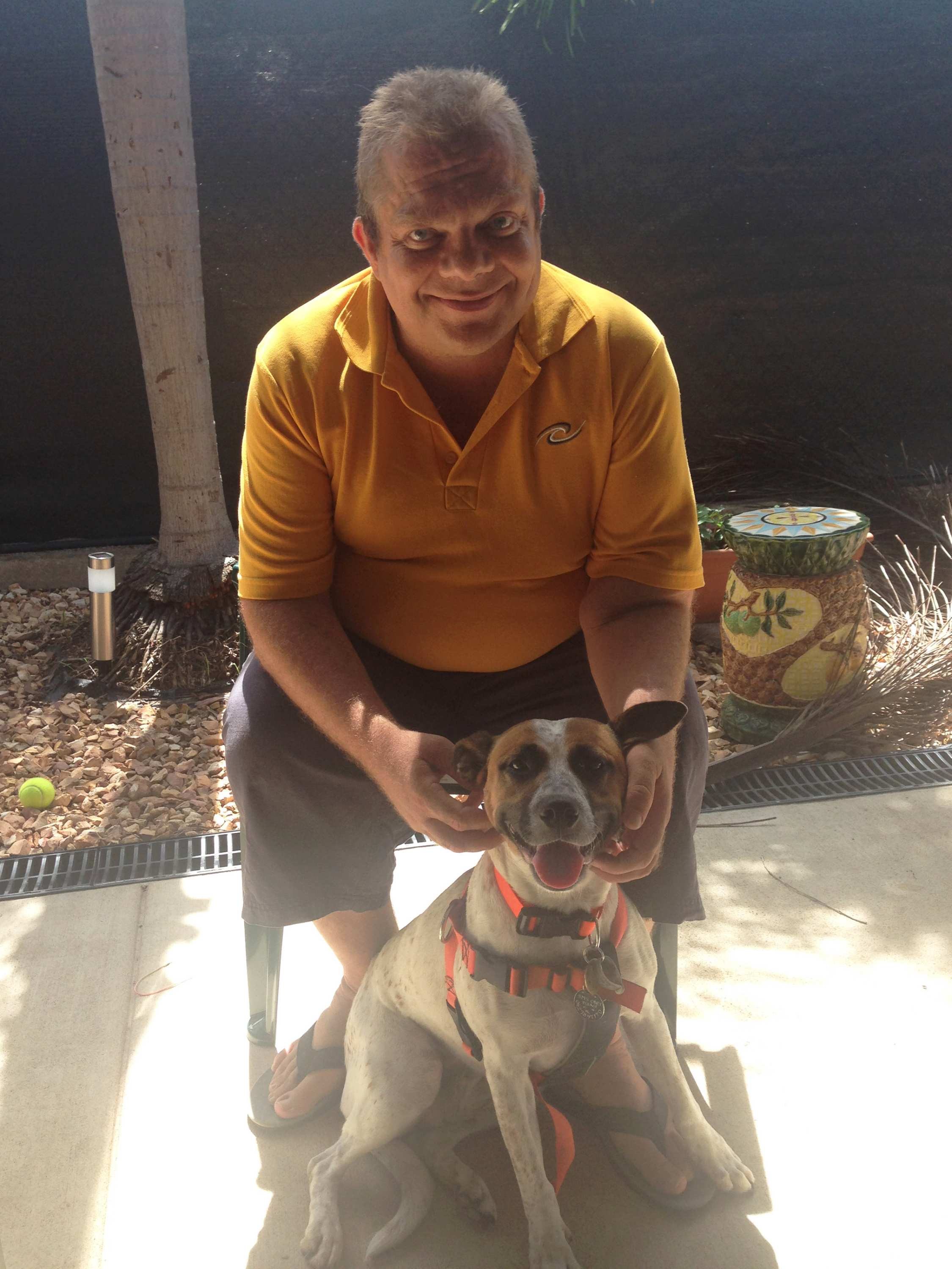 Rescue mutt's second chance job as a hearing dog for deaf Darwin man ...