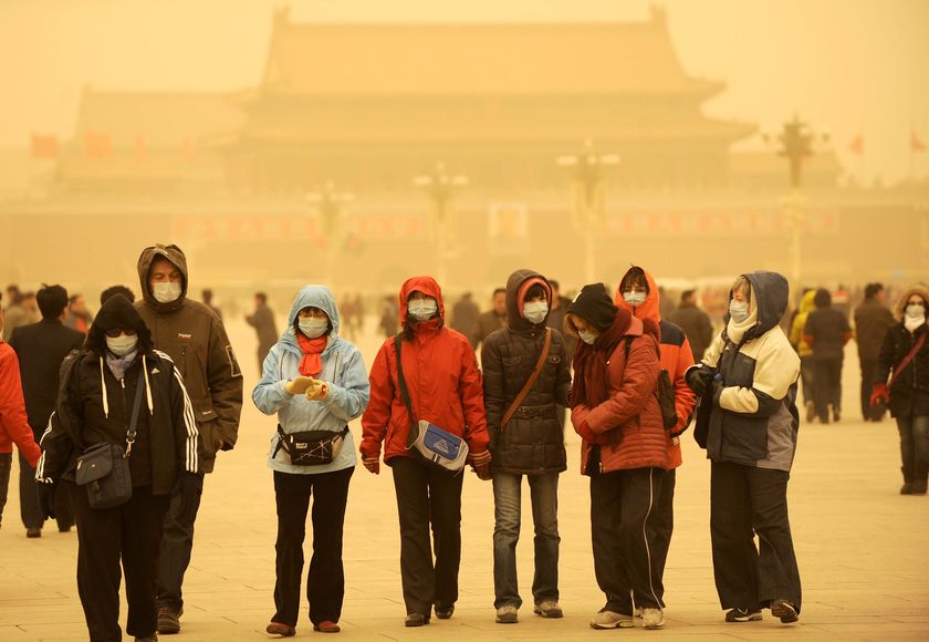 Sandstorms blanket Beijing in yellow dust - ABC News