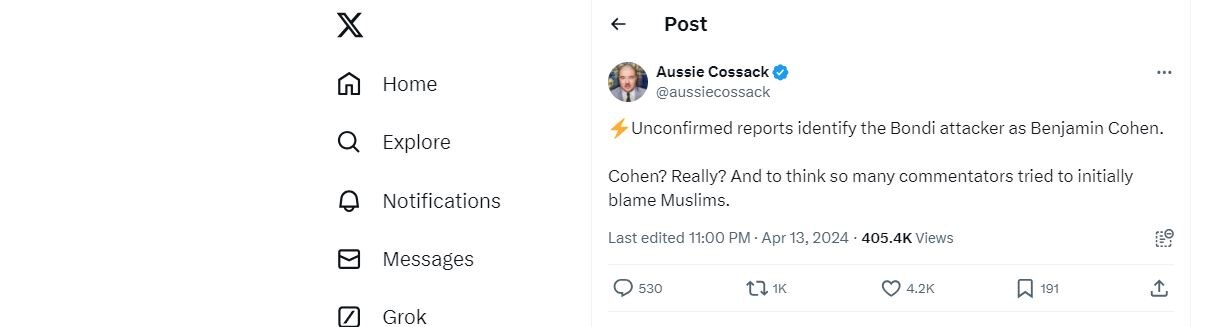 Benjamin Cohen was falsely accused of the Bondi Junction stabbings ...