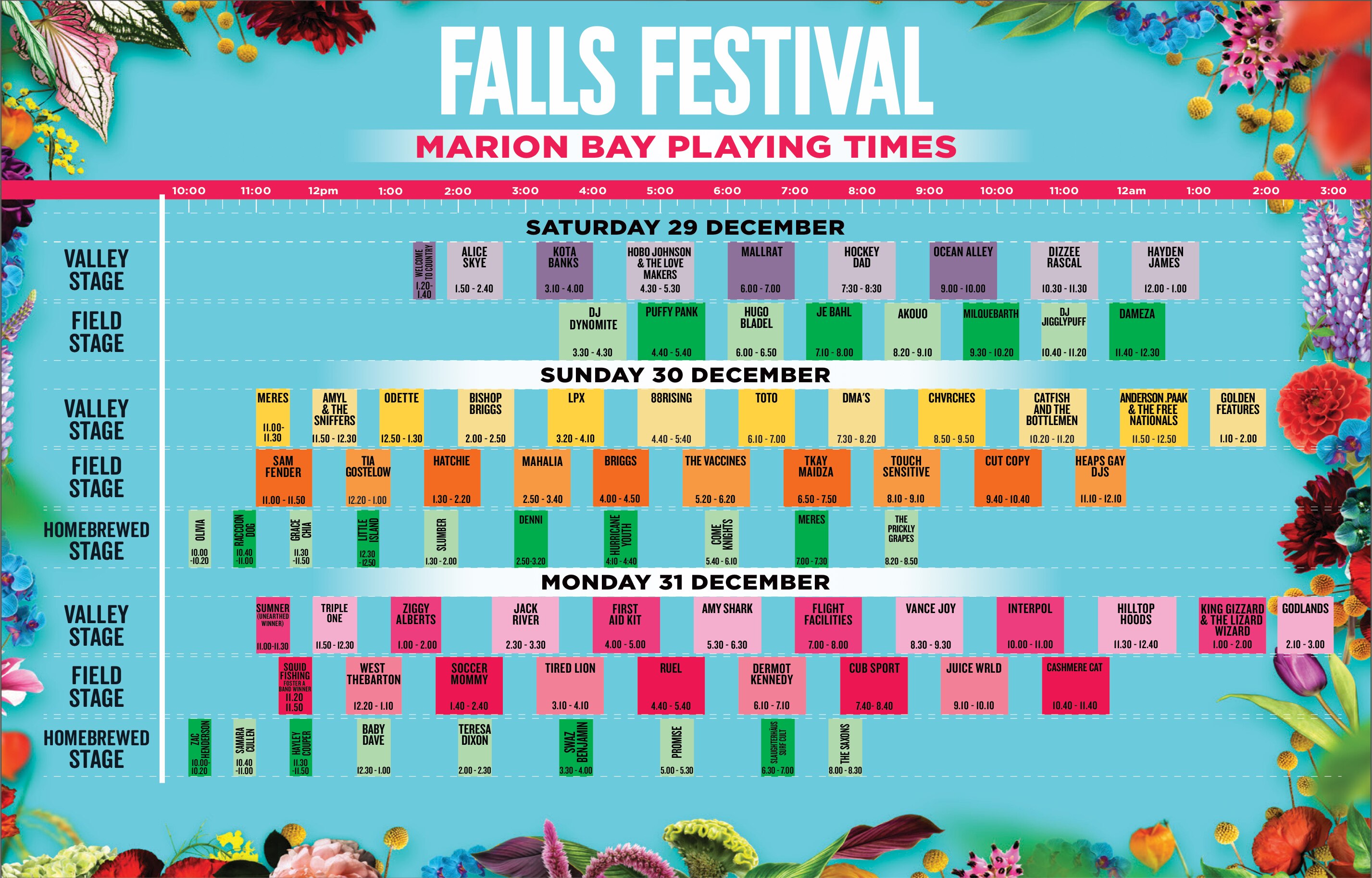 Here's the Falls Festival set times you've been waiting for - triple j