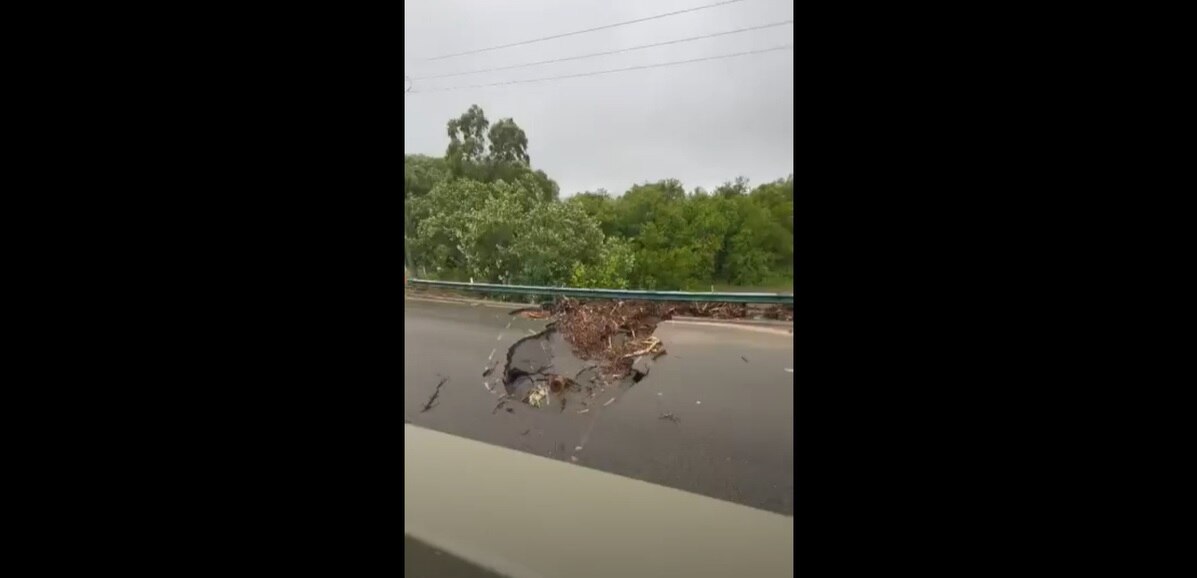 Damaged roads at Magnetic Island. - ABC News