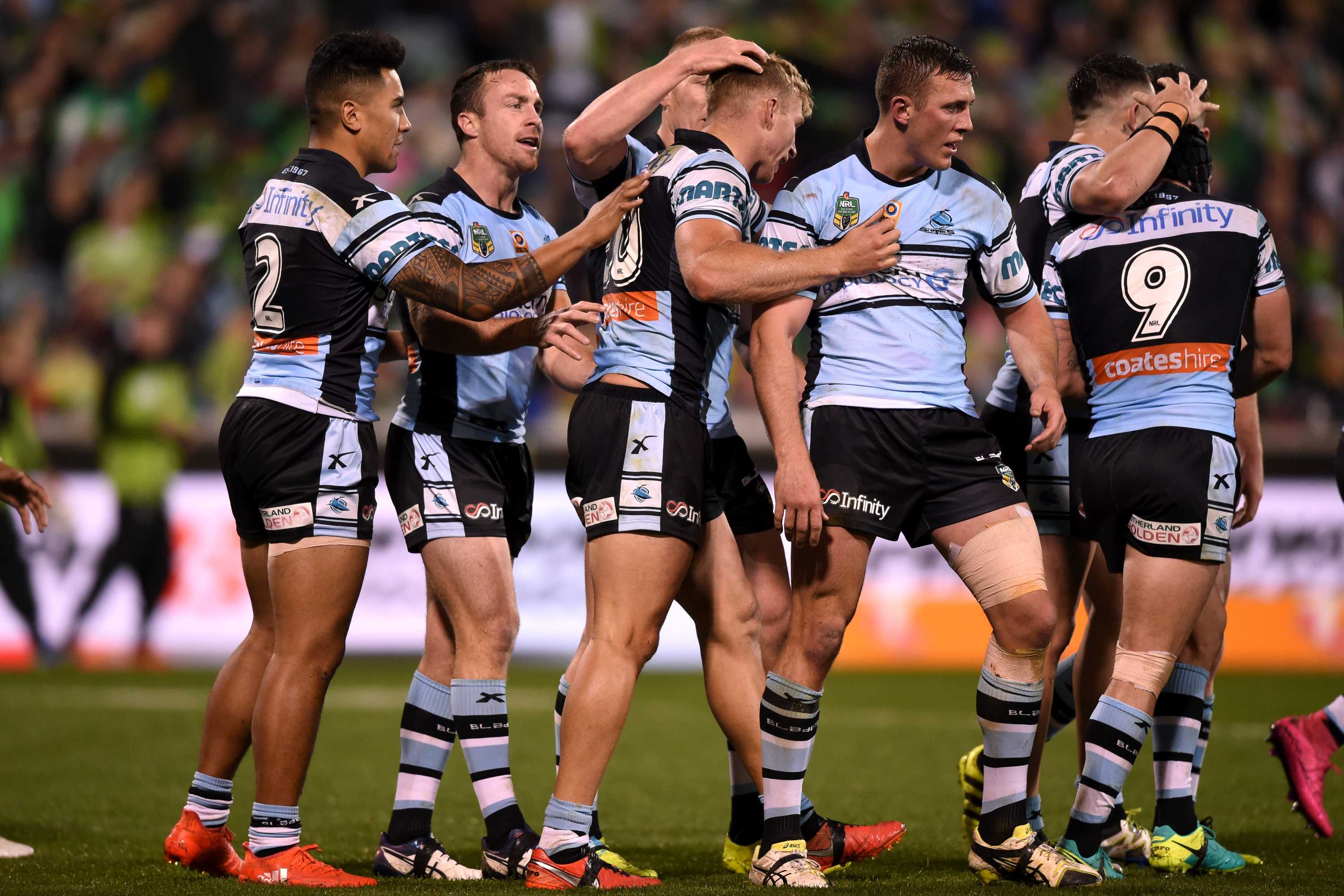 Cronulla Sharks beat Canberra Raiders 16-14 in NRL qualifying final ...