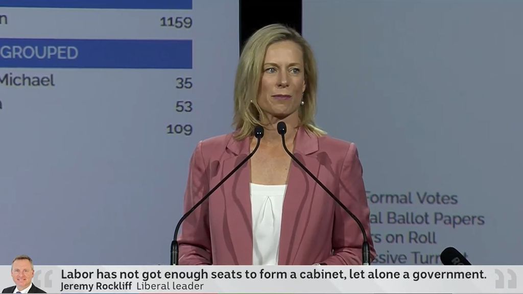 Tasmanian Labor leader Rebecca White's election night speech. - ABC News