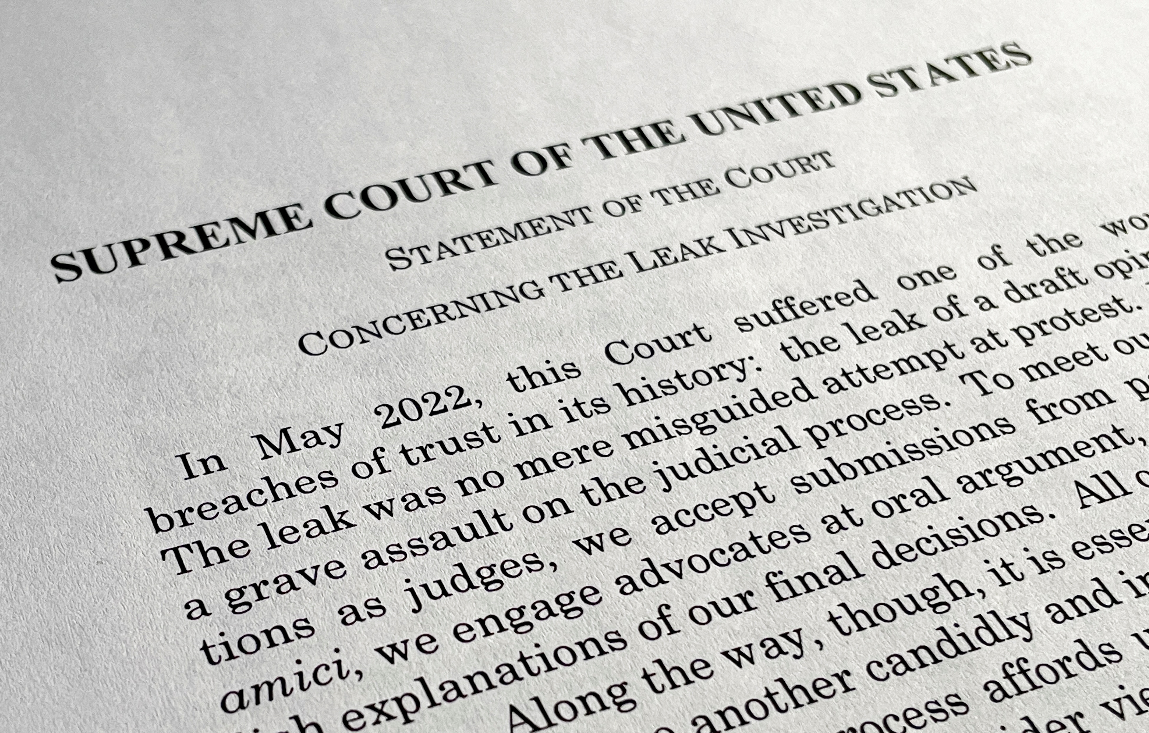 US Supreme Court unable to identify leaker of draft Roe v Wade abortion ...