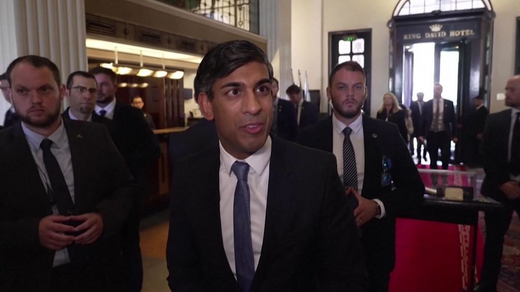 British PM Rishi Sunak arrives in Jerusalem ahead of Netanyahu talks ...