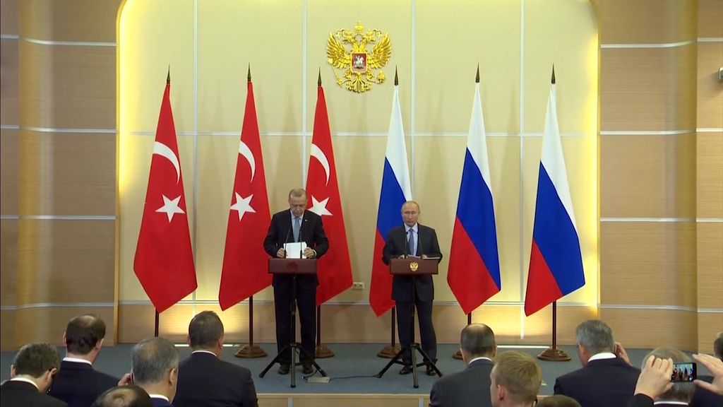 Putin and Erdogan announce Russian-Turkish buffer zone on Syrian border ...