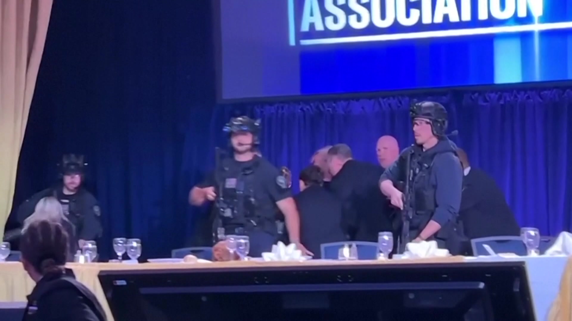 Trump shielded by security detail during security incident - ABC News