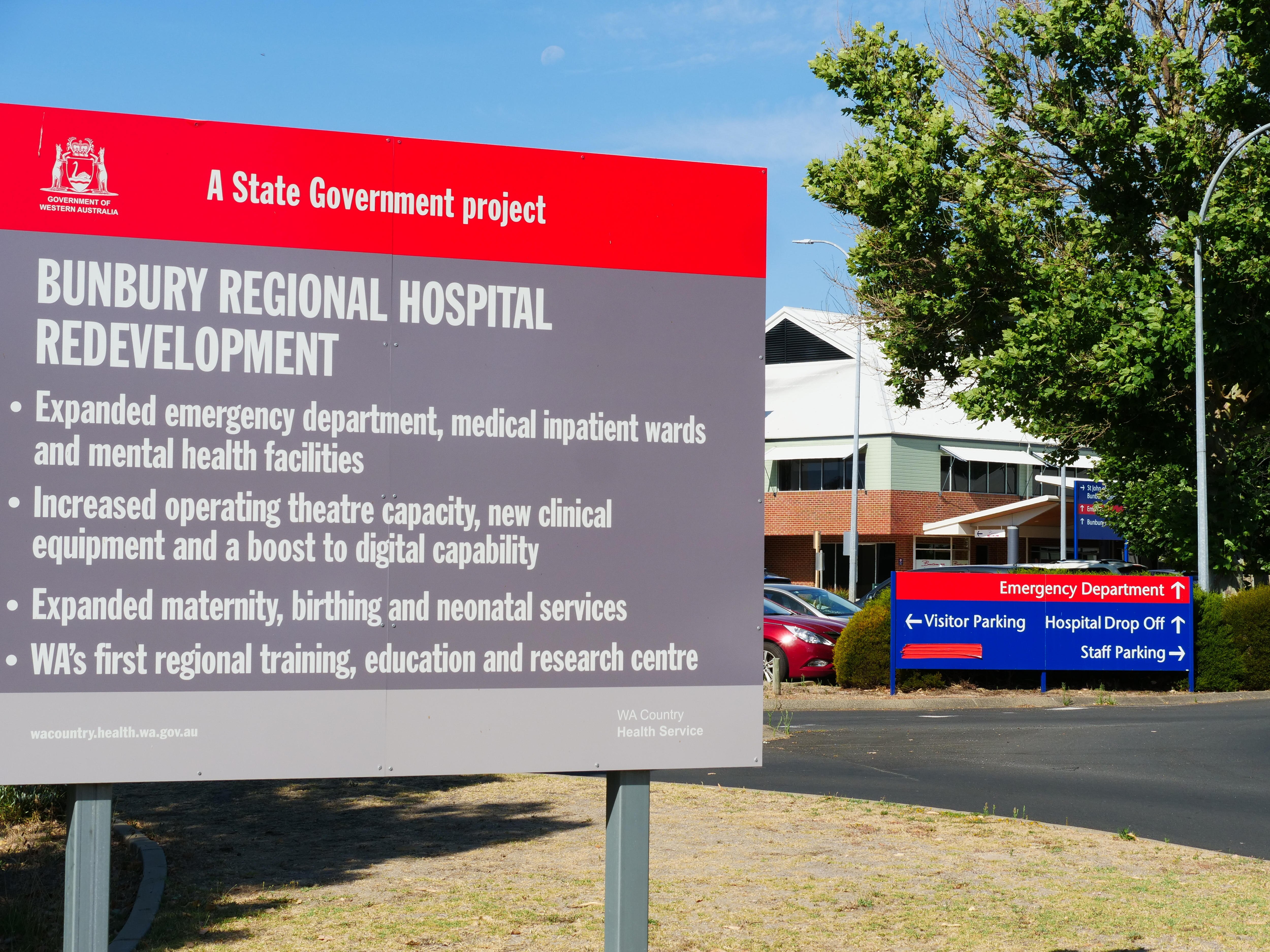 Bunbury Regional Hospital staff to park offsite during four-year ...