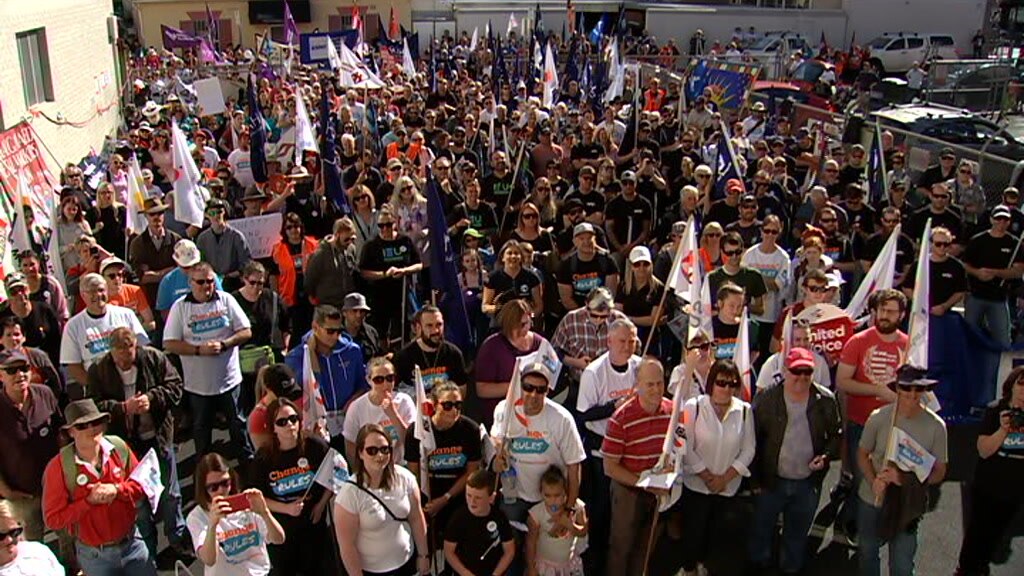 Australia's most senior unionist draws big crowd to Hobart May Day ...