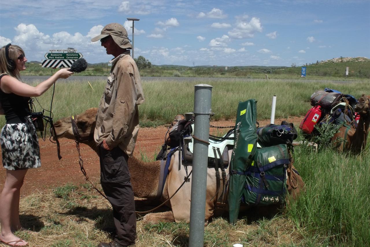 Camel-trekking adventurer arrives in Karratha - ABC News