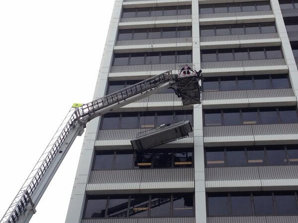 Parramatta window cleaners safe after broken platform left them seven ...
