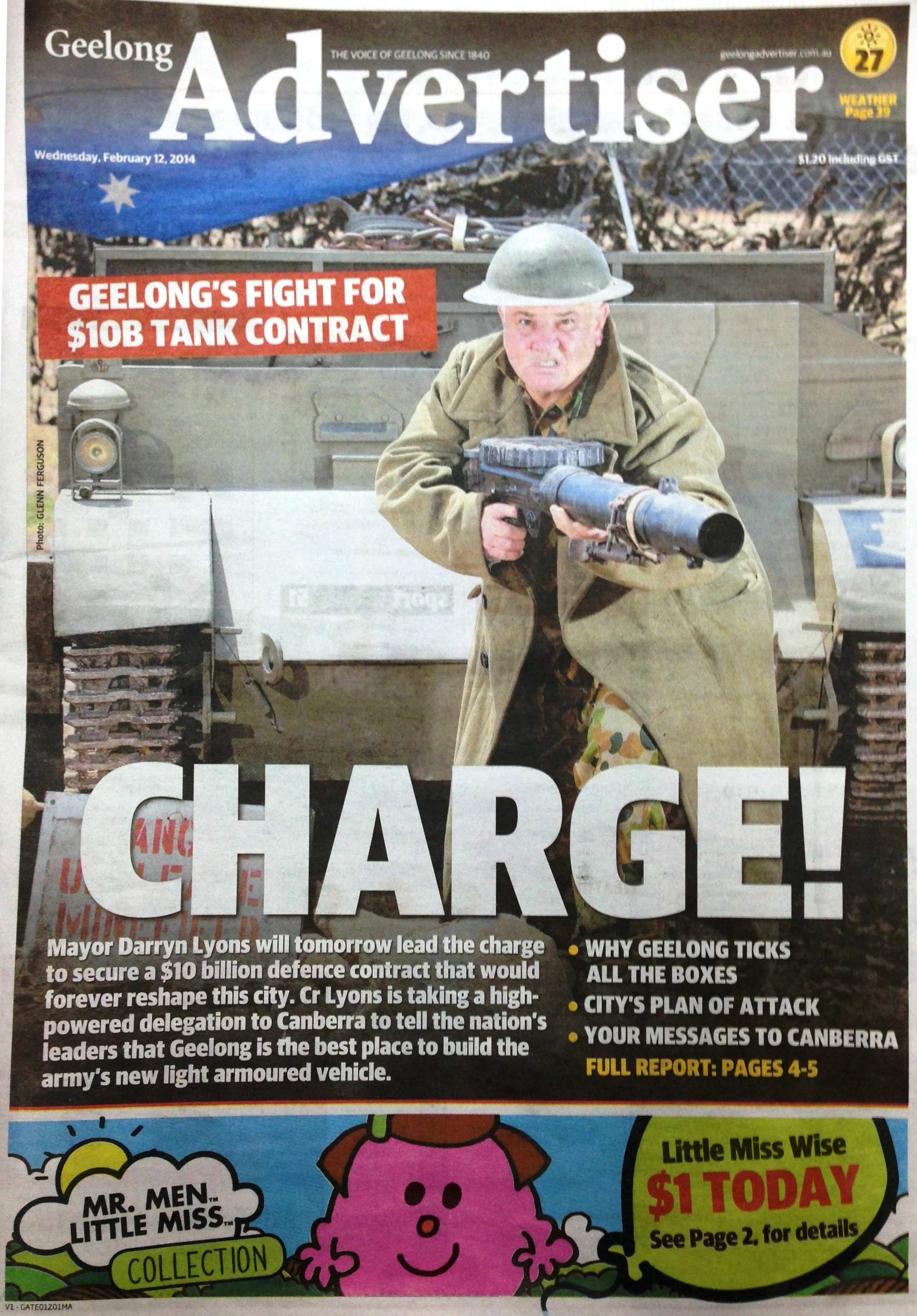 Geelong Mayor Darryn Lyons takes fight for lucrative defence contract ...