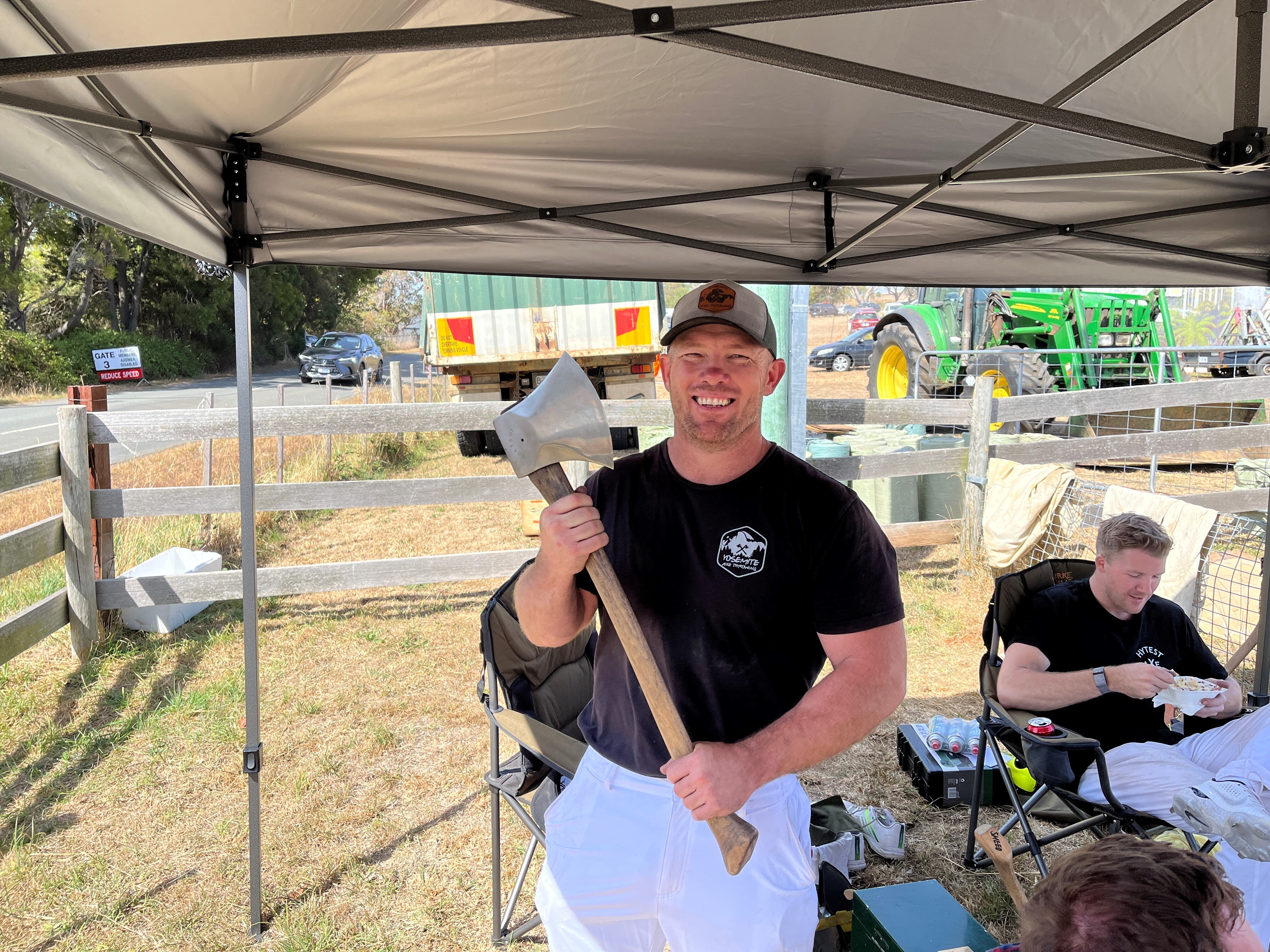 Why is an axeman from the USA competing at the Bream Creek Show? - ABC ...